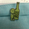 PREORDER: Little Green Man Enamel Pin - GLOWS - Etsy
