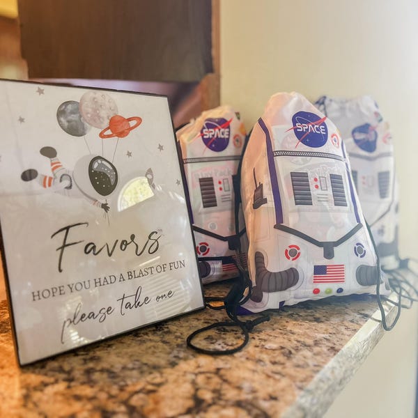 PACK OF 18 BAGS - Outer Space Party Favors Bags for Astronaut Party ...