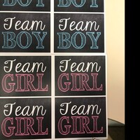 Gender Reveal Party Printable Sign. It's a BOY. It's a GIRL. Team Blue ...