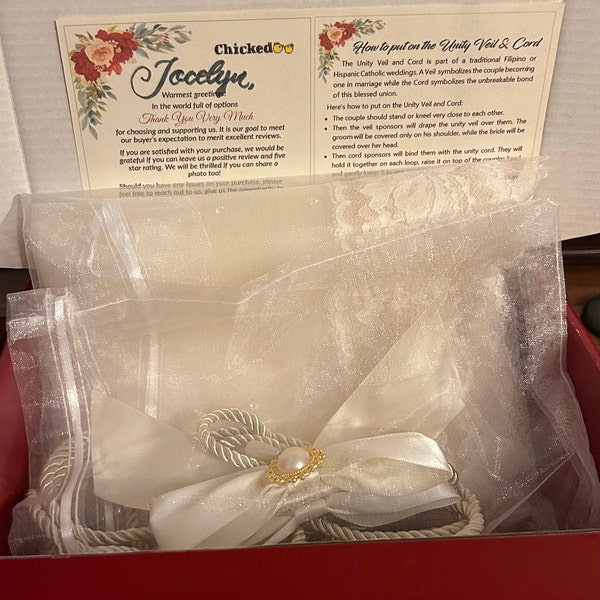 Filipino Unity Veil and Cord SET, Secondary Sponsor Wedding Philippines ...