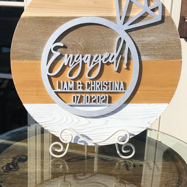 Custom Engagement Party Sign, Engagement Gifts for Couple, Engagement ...