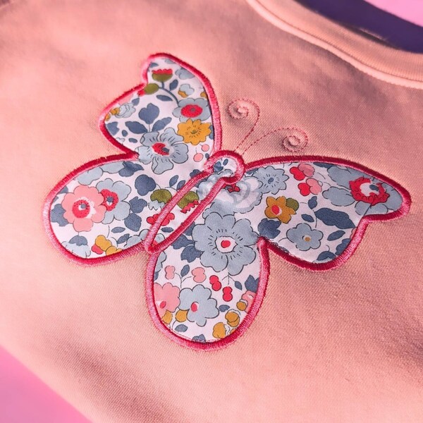 Butterfly Machine Embroidery Applique Design, Spring Applique Design - Etsy