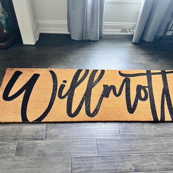 Extra Large Personalized Name Doormat,large Last Name Personalized Doormat,double Doormat,custom ...