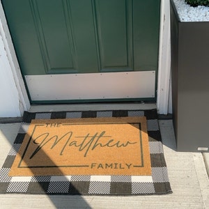 Custom Door Mat, Outdoor, Last Name Doormat, Front Door Decor ...