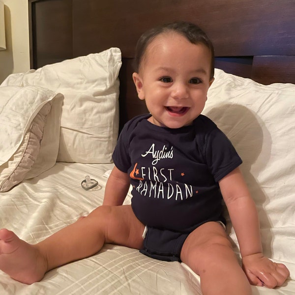 Custom My First Ramadan Baby Bodysuit One Piece Personalized Eid Gift ...