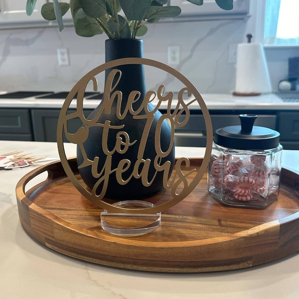 60th Birthday Table Sign Centerpiece Sturdy Wood Not Cardboard ...