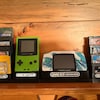 Nintendo Game Boy Advance SP (for Protective Case) and 9 Game Cartridge ...