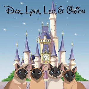 Custom Cartoon Pet Portrait Cat, Dog, Horse, Rabbit Portrait From Photo ...