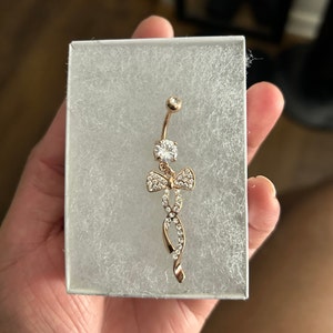 Gold Flower Belly Button Ring Belly Button Piercing Jewelry - Etsy