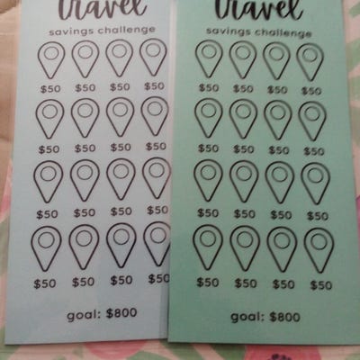 Spending Savings Challenge Laminated Tracker 100 Dollar Goal Savings ...