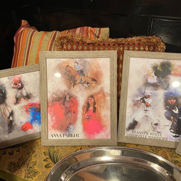 Game Day Personalized Baseball Gift Image Wall Art Painting From Photo ...