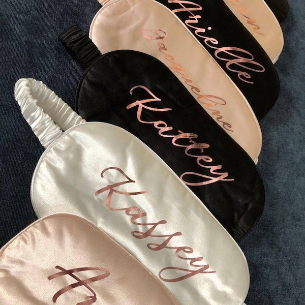 Personalized Satin Eye Mask for Sleeping Birthday Party Sleepover Gift ...