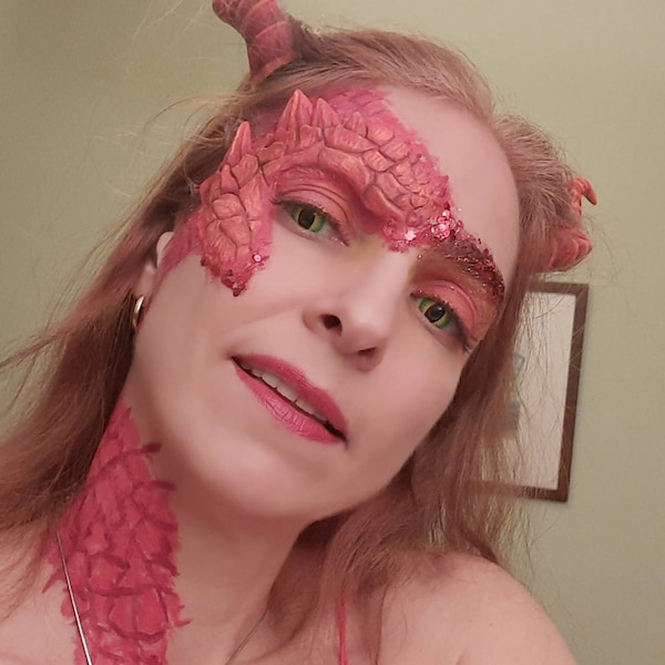 Dragon/scales/lizard Prosthetic, 2 Sides, Mask, SFX Makeup, Silicone ...