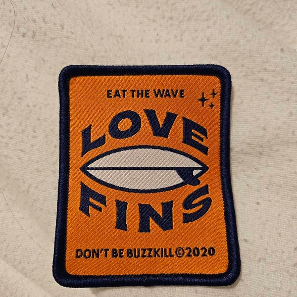 Love Fins Surf Patch, Surfing, Skate, Skateboard, Surfer, Rainbow ...