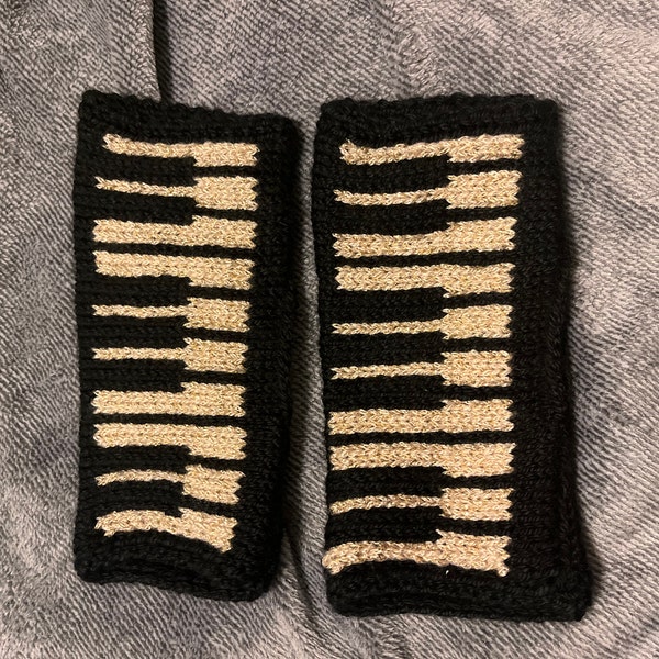 Knit Piano Music Hat Keyboard Red Beanie - Etsy