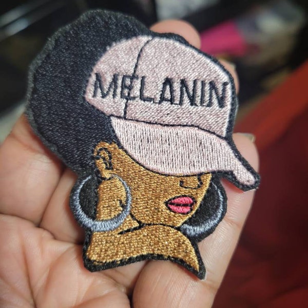 Melanin 6 Piece Bundle Embroidery Patch Set. Sew on Melanin Patch ...
