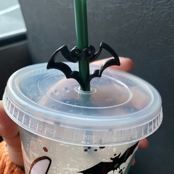 Halloween Mouse Bat Straw Straw Buddy Straw Charm Straw Decoration - Etsy
