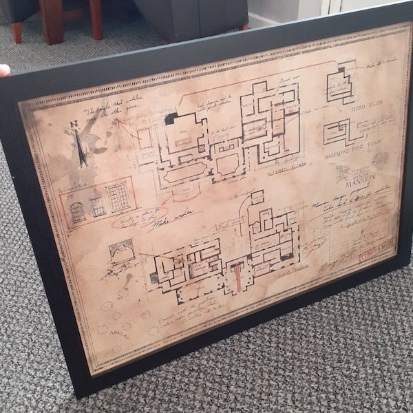 Resident Evil, the Spencer Mansion Plan, High Quality, A3 Prints - Etsy