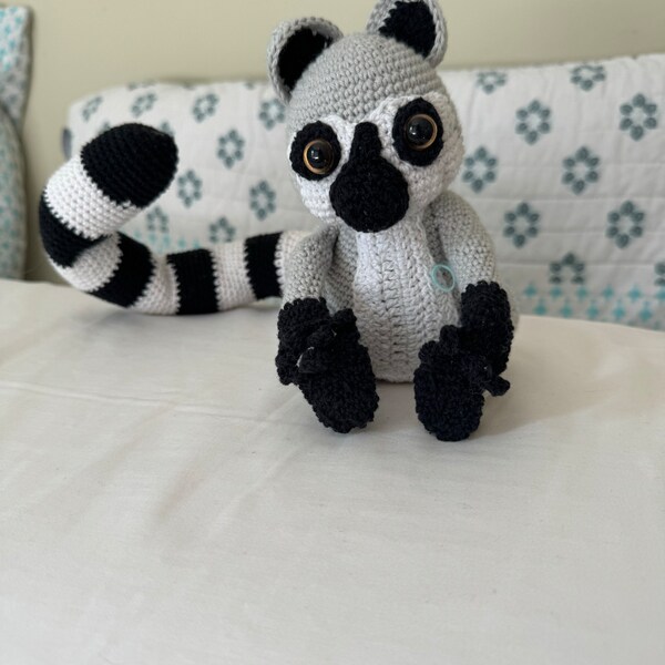 CROCHET PATTERN Lester the Lemur Crochet Amigurumi Stuffed Animal Plush ...