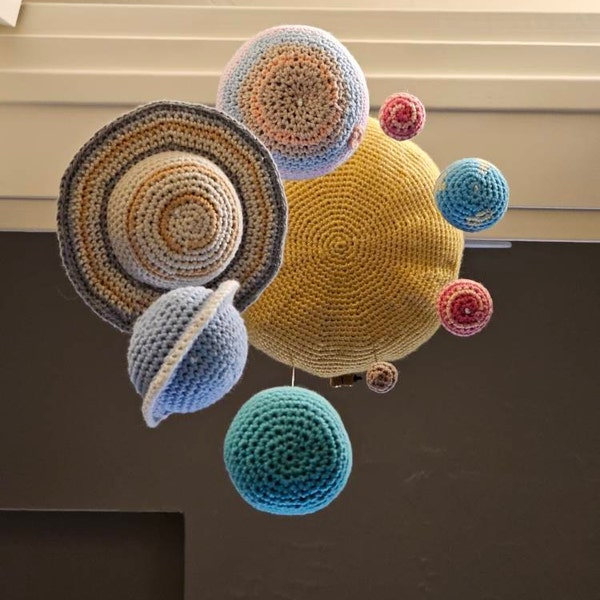 Solar System Mobile Crochet Pattern: Amigurumi Planets Tapestry (PDF ...