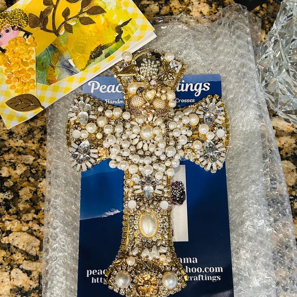 Religious Gifts, Hanging Cross, Memorial Cross, Vintage Jewelry Cross ...