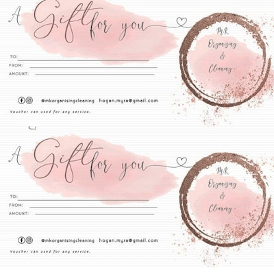 Gift Certificate Template, Editable Gift Card Insert Template, Gift ...