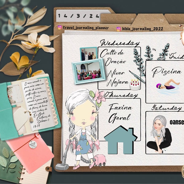 Editable Digital Planner Notebook Keynote Template Personal Custom ...