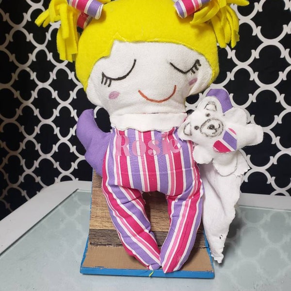 Rag Doll Sewing Pattern: Button Baby & Robin Stuffed Toy (PDF Pattern ...