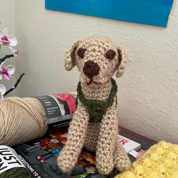 Crochet Pattern for Golden Boy, Realistic Crochet Golden Retriever ...