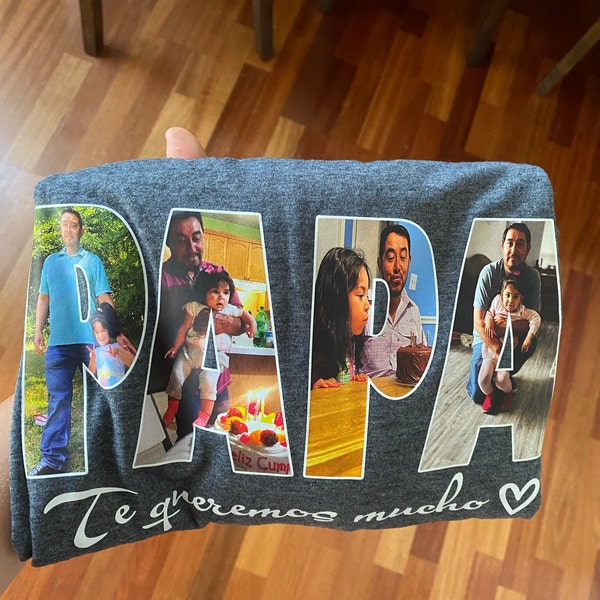 Custom Dad Shirt,papa Photo Shirt,customized FATHER Day Gift ...