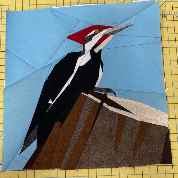 Pileated Woodpecker Paper Piecing Pattern - Etsy
