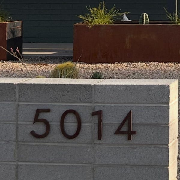 Modern Corten Steel House Numbers - Etsy