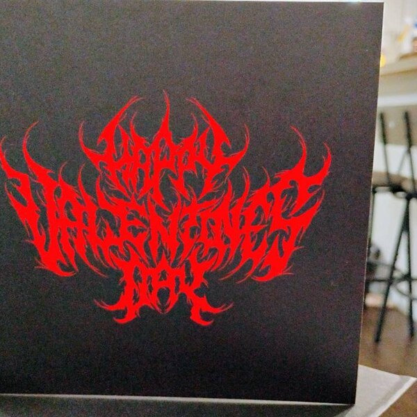 Heavy Metal Happy Birthday Card - Death Metal Gift - Etsy UK