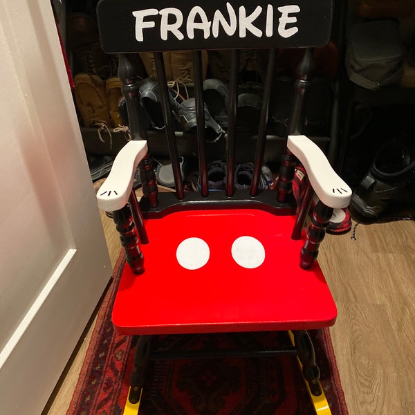 Mickey Mouse Rocking Chair Mickey Mouse Kids Disney Chair Mickey Mouse ...