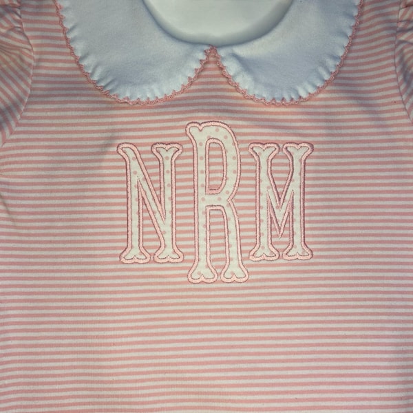 Machine Embroidery Design Fishtail Monogram Applique Font INSTANT ...