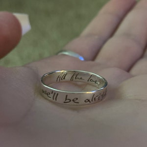 Peace Ring Harry Styles Ring Handwritten Jewellery | Etsy