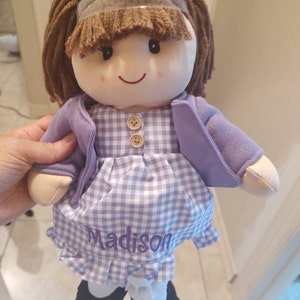Personalized Cuddle Time Rag Dolls Ages 3 Soft Doll for Kids Plush Toy ...