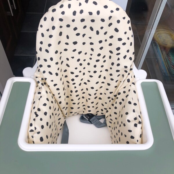 Wipeable Cushion for the Antilop IKEA Highchair - Cream Dalmatian - Etsy