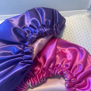 Blue Satin Baby Hair Bonnet, Unisex Hair Bonnet for Kids, Baby Bonnet ...