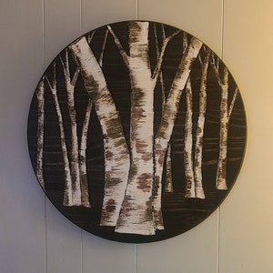 Circle Carved Wood Wall Tree Forest Hanging Decor - Etsy