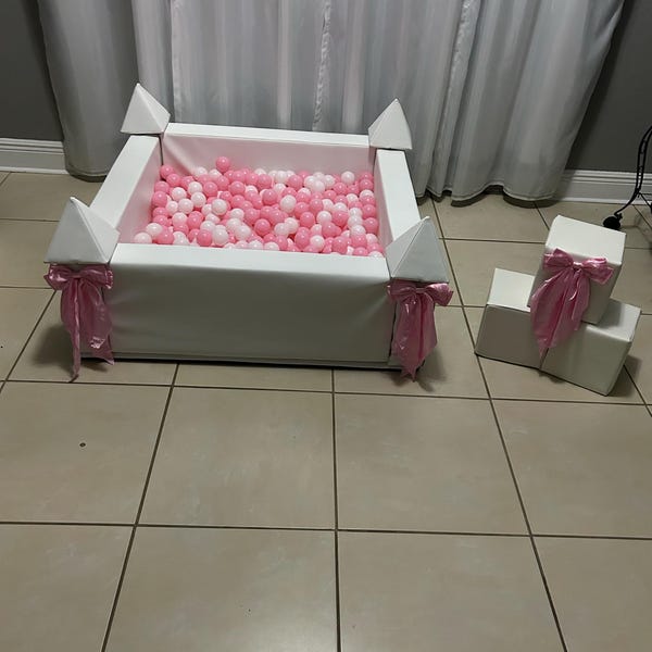 Soft Play Ball Pit, Large White Ball Pit, Soft Play Equipment, Gift for ...