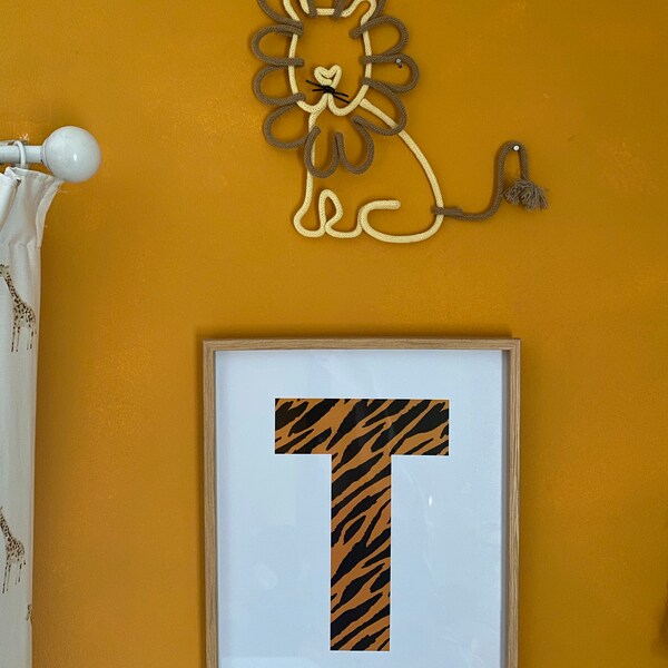 Knit Wire Lion Decor Safari Nursery Playroom Kids Room Wall Hanging - Etsy