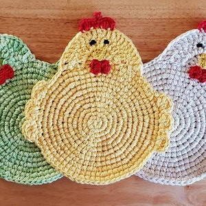 Crochet Pattern for the Swanky Chicken Trivet Potholder PDF - Etsy