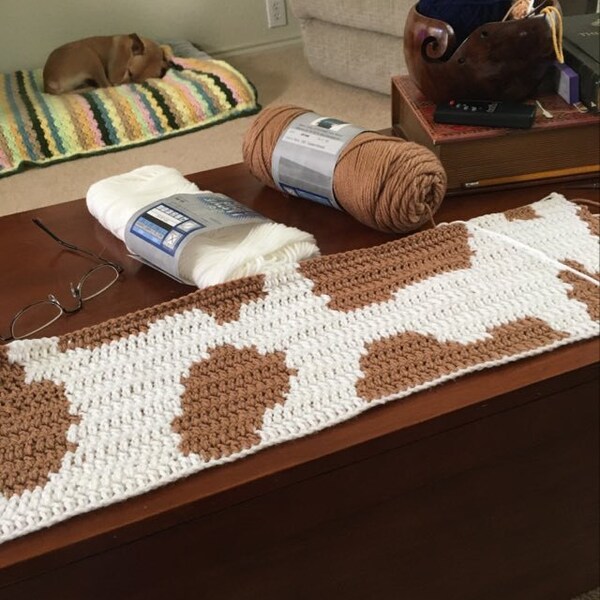 Cow Print Graph + Written Pattern for C2C & Tapestry Crochet - C2C ...
