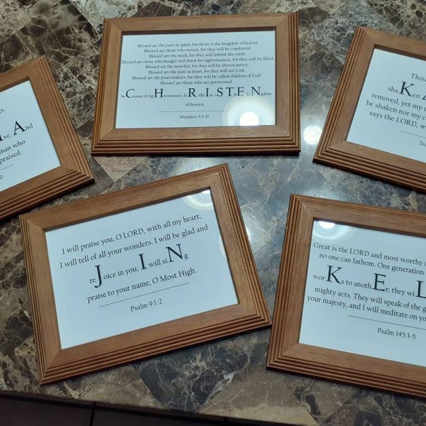 Personalized Scripture Verses - Family Name, Weddings, Anniversary ...