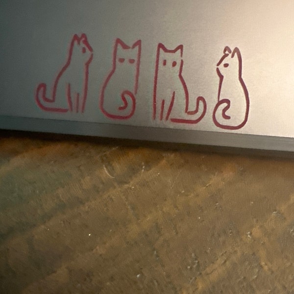 A Vinyl Decal With Some Very Small Cats, Cat Lover, Car Decal ...