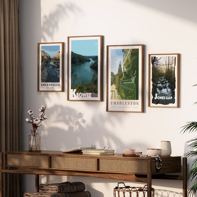 4 Frames Gallery Wall Art Mock Up, Print Art Mockup, Gallery Art Set ...