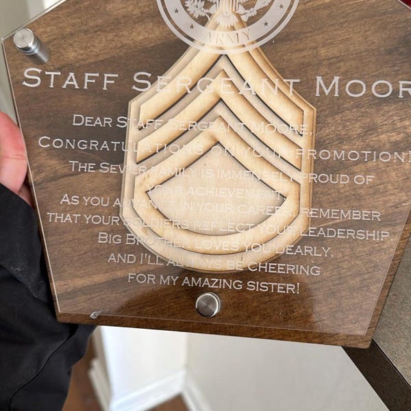 Commemorative Acrylic Engraved Wood Plaque Promotional Gift Police ...