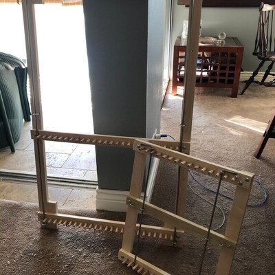 Adjustable Twining Loom for Rag Rugs, Place Mats and Potholders. Maple ...