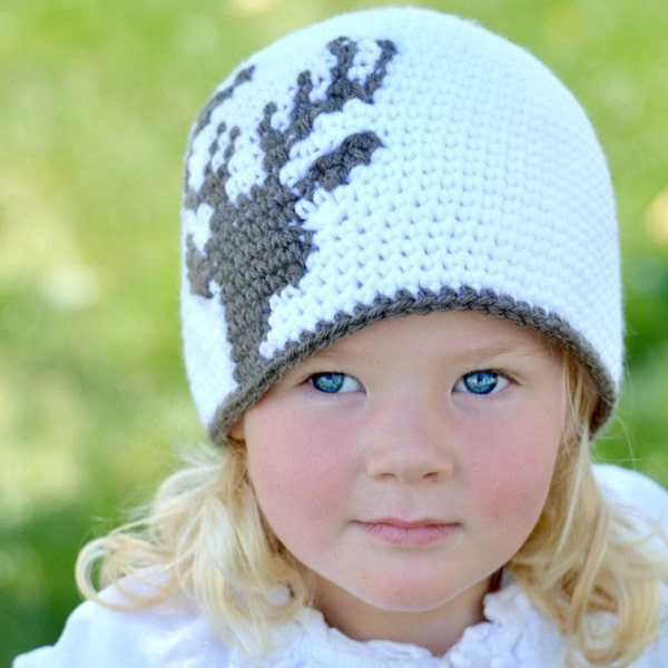 Crochet Pattern - Dylan Deer Silhouette Hat/beanie by Lakeside Loops ...